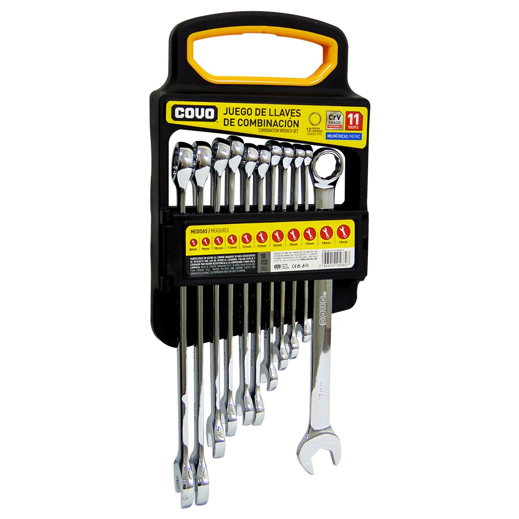 JUEGO DE LLAVES COMBINADAS 11 PIEZAS COVO | Litani Import Export